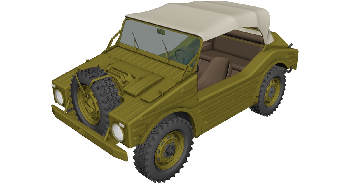 Porsche 597 Jagdwagen 3D Model (1955) - 3D CAD Browser