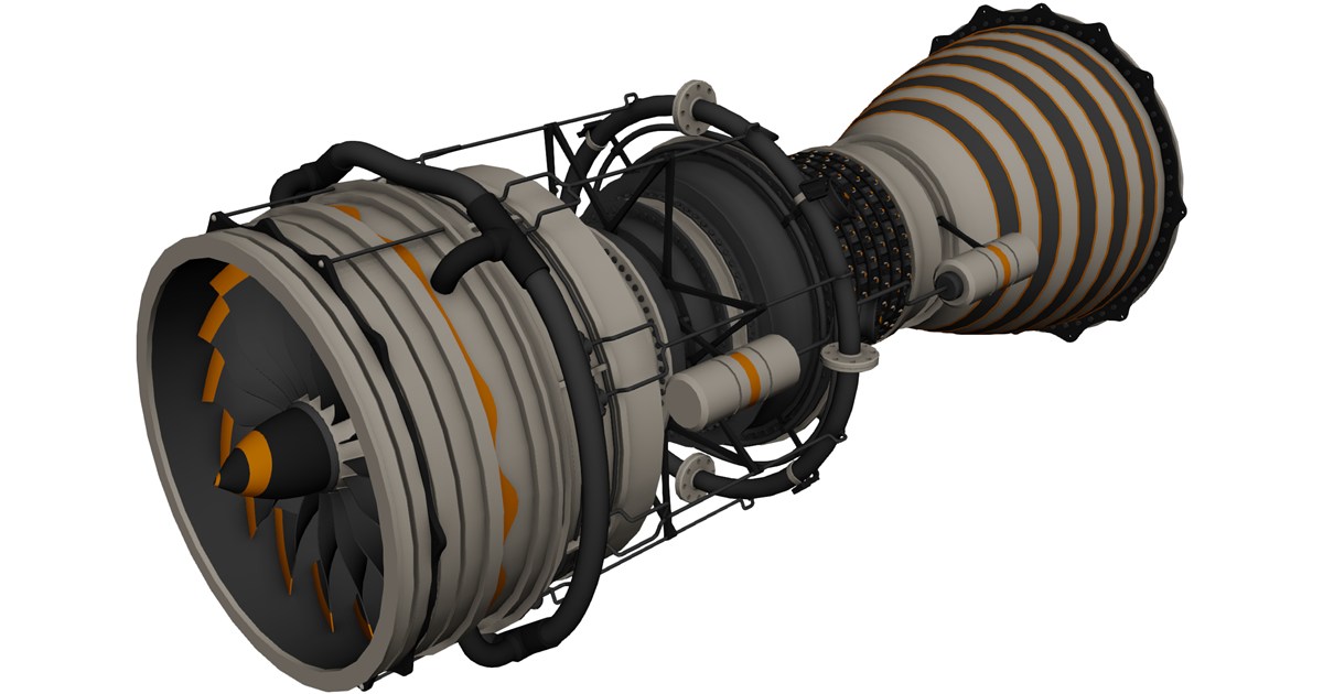 Jet Engine 3D Model - 3D CAD Browser