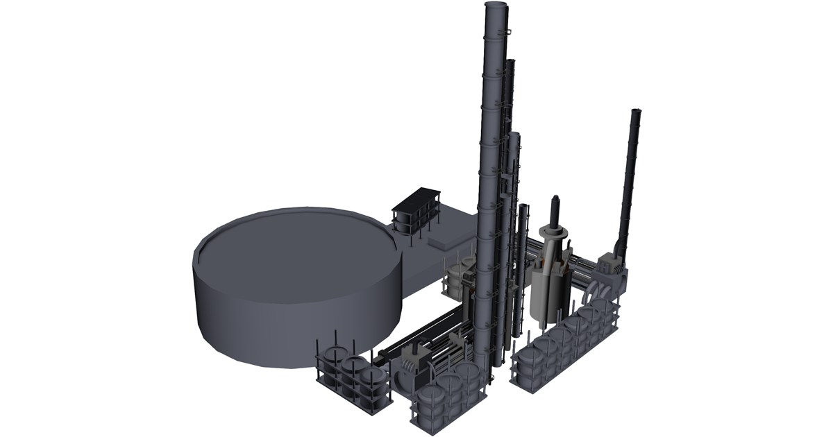 Refinery Plant 3D Model - 3D CAD Browser
