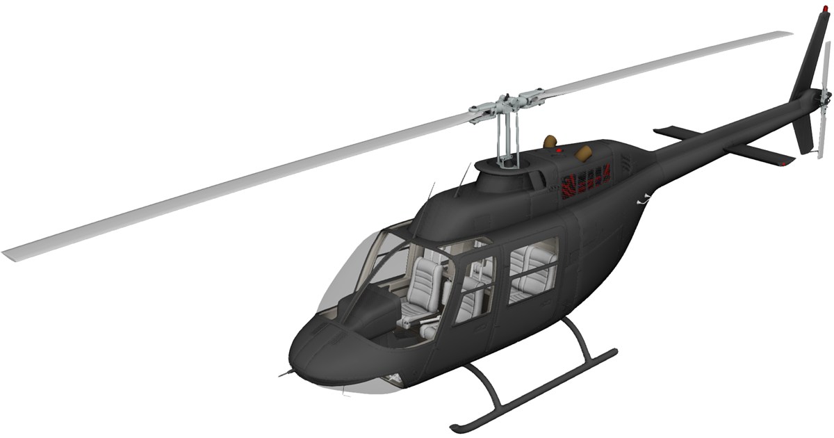 Bell 206B JetRanger III Citycopter 3D Model - 3D CAD Browser