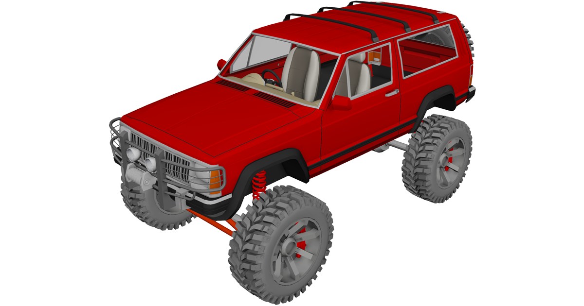 Jeep Cherokee Sport [Lifted] 3D Model - 3D CAD Browser