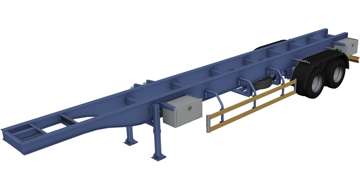 Semitrailer 40ft CAD Model - 3D CAD Browser