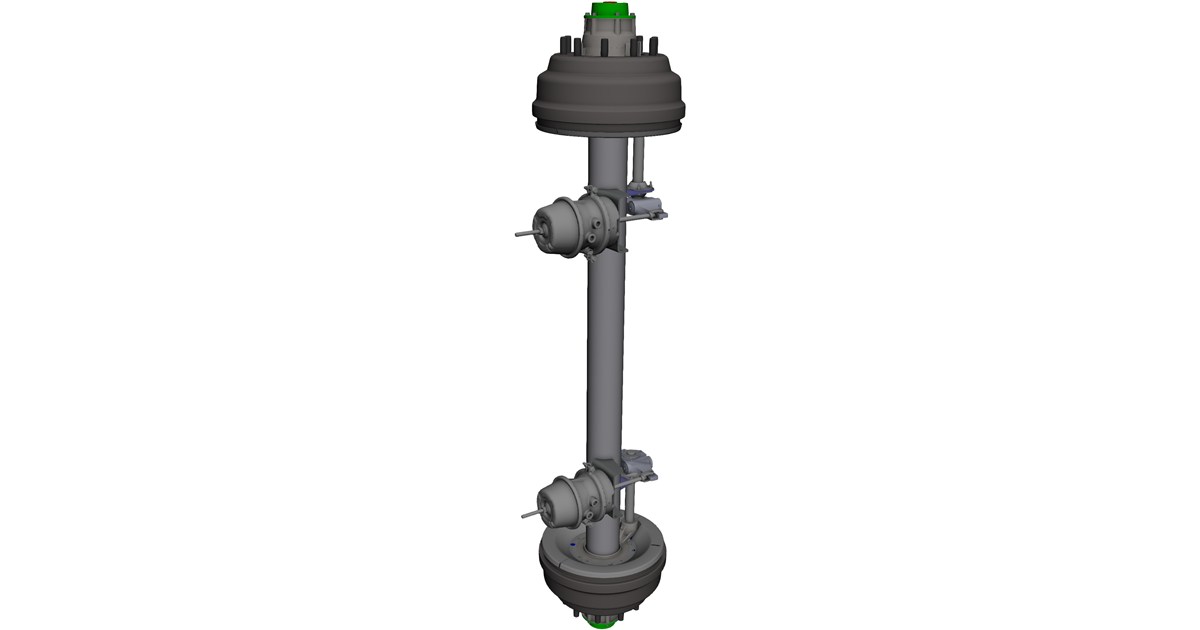 Trailer Axle CAD Model - 3D CAD Browser