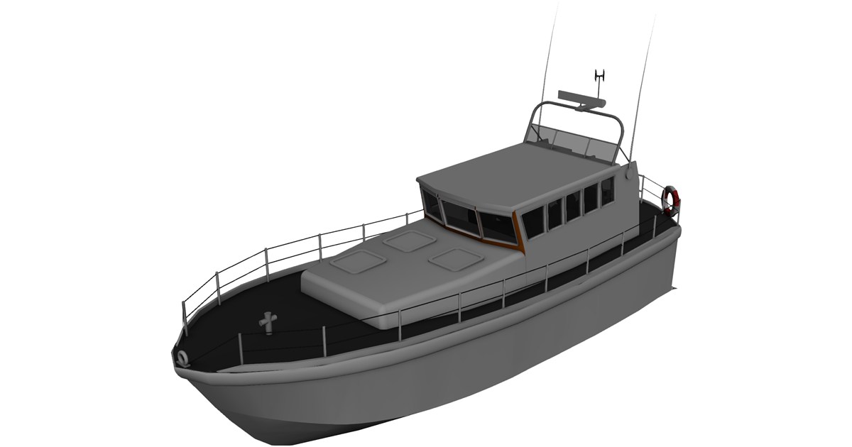 Mersey Class Lifeboat 3D Model - 3D CAD Browser
