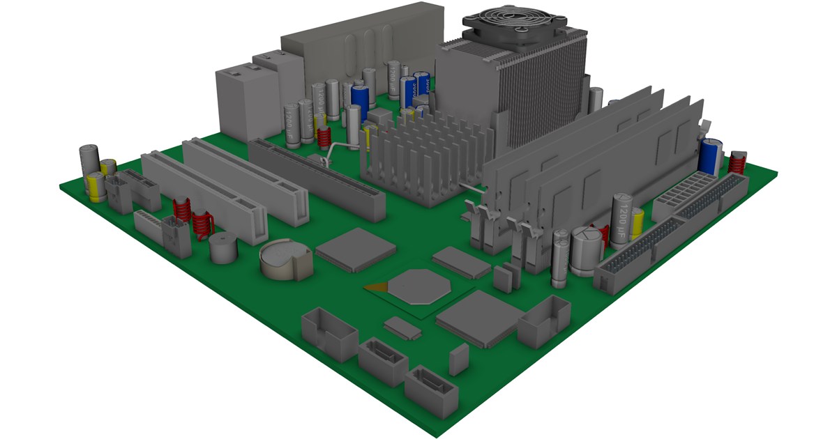 Computer Motherboard CAD Model - 3D CAD Browser