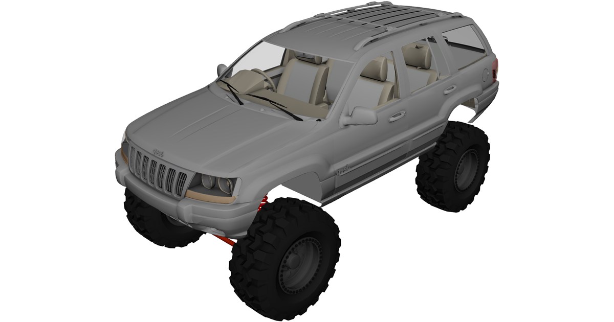 Jeep Grand Cherokee [Lifted] 3D Model - 3D CAD Browser