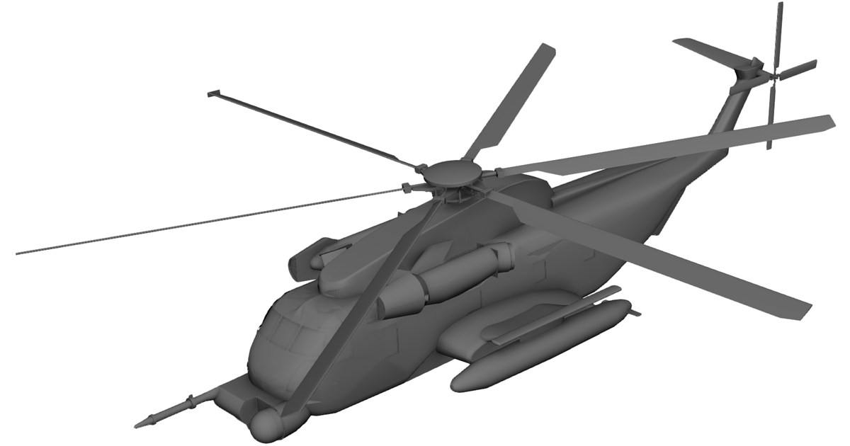 Sikorsky MH-53 Pave Low CAD Model - 3D CAD Browser