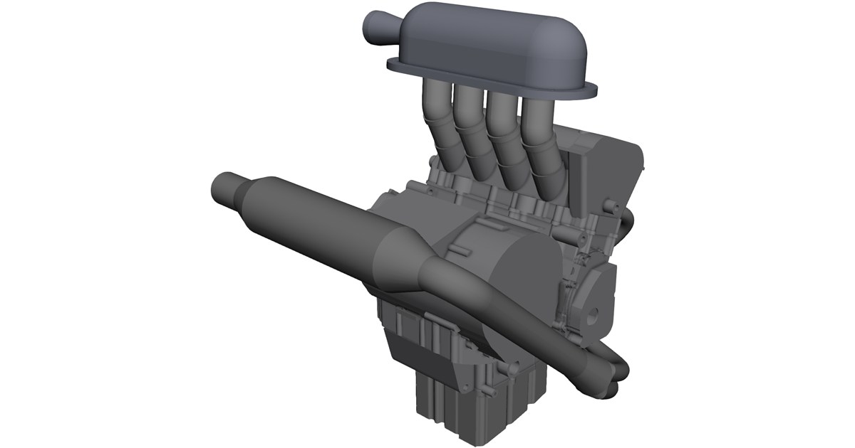 Yamaha R6 Engine CAD Model - 3D CAD Browser