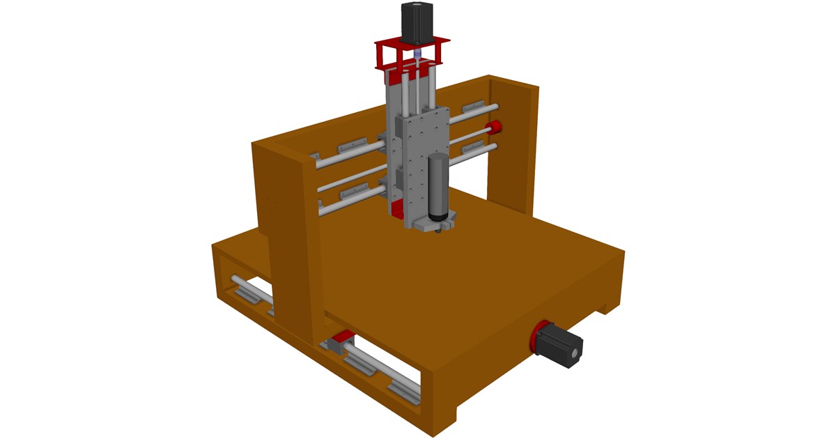 CNC Machine (Router) from Wood CAD Model - 3D CAD Browser