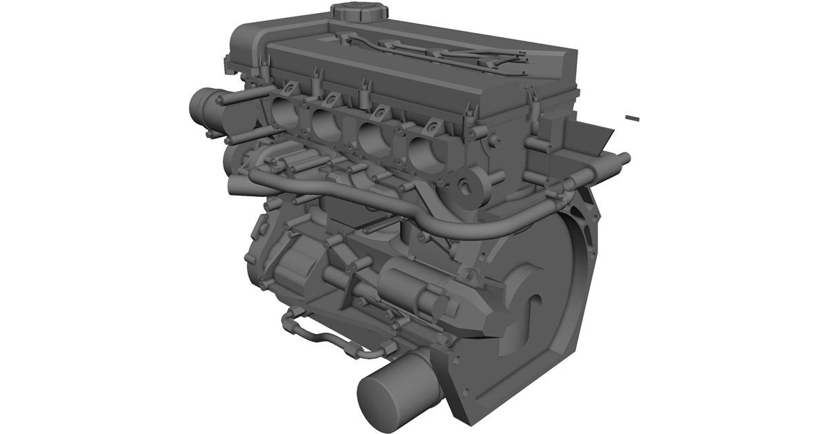 Nissan SR20 Engine 3D Model - 3D CAD Browser