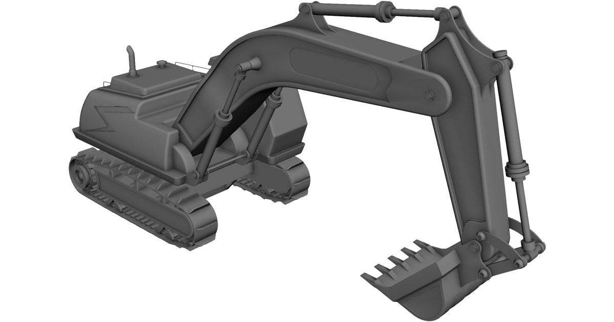 Excavator CAD Model - 3D CAD Browser