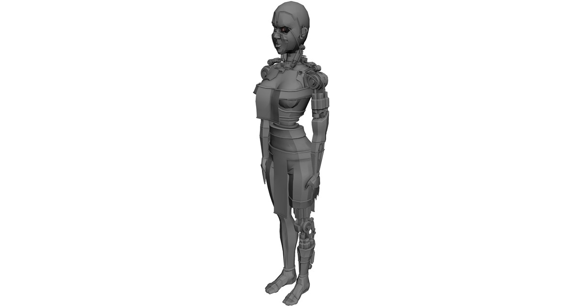 Female Cyborg 3D Model - 3D CAD Browser