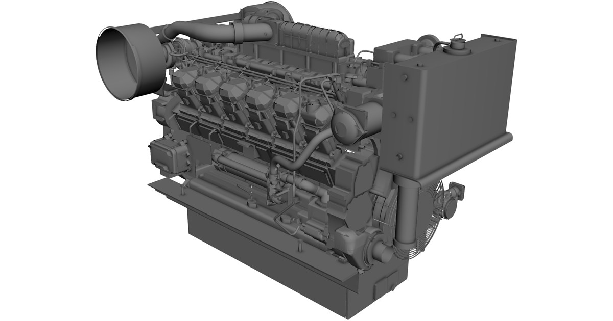 Engine Diesel CAD Model - 3D CAD Browser