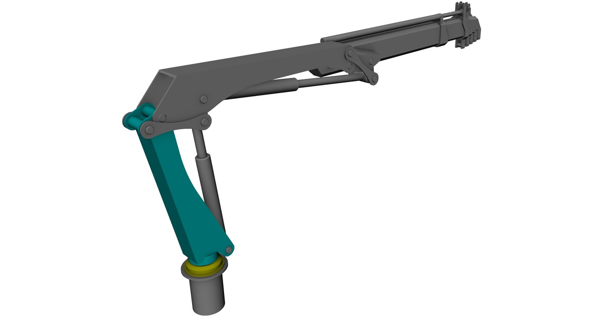 Folding Crane CAD Model - 3D CAD Browser