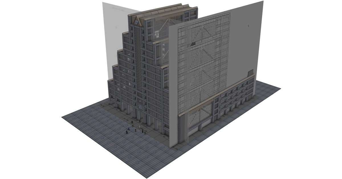 UNU Building Tokyo 3D Model - 3D CAD Browser