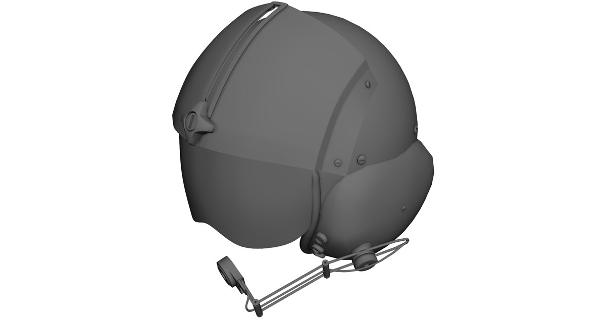 Pilot Helmet 3D Model - 3D CAD Browser
