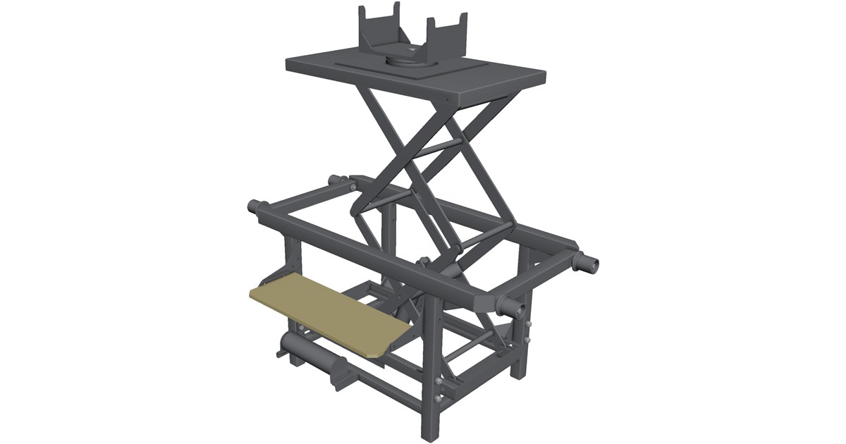 Trolley with Hidraulic Lifter CAD Model - 3D CAD Browser