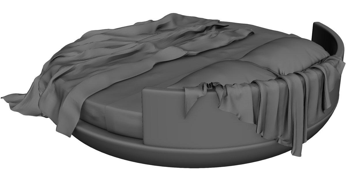 Round Bed 3D Model - 3D CAD Browser