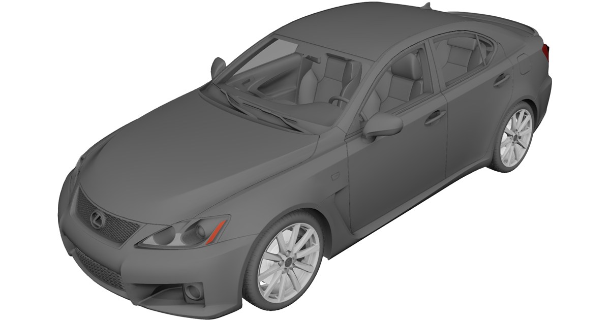 Lexus IS-F 3D Model - 3D CAD Browser