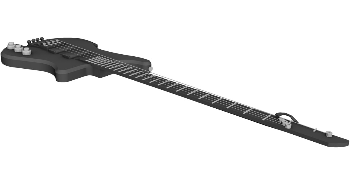 Guitar Philip Kubicki Factor Bass 3D Model - 3D CAD Browser