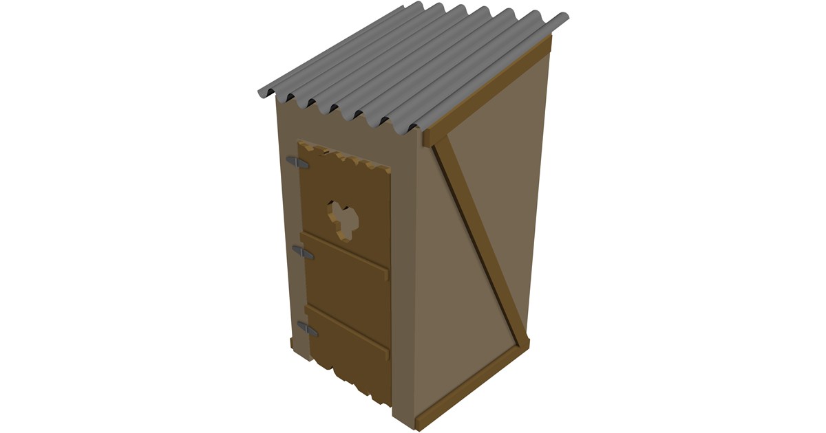 Wild West Outhouse Free 3D Model - 3D CAD Browser