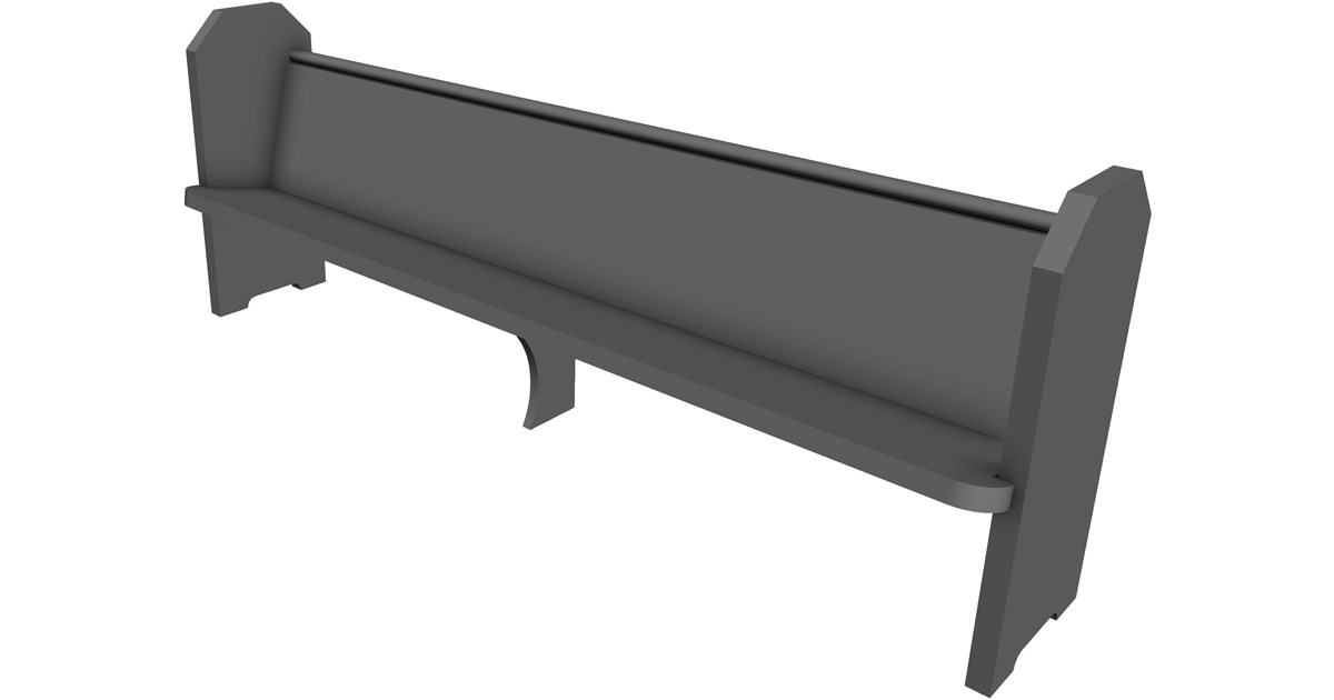 Church Pew Simple 3D Model - 3D CAD Browser