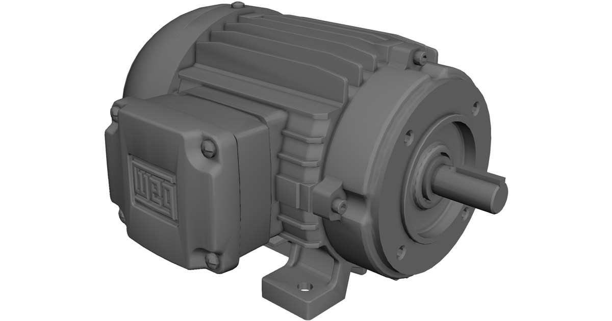 Weg 75hp Motor CAD Model - 3D CAD Browser