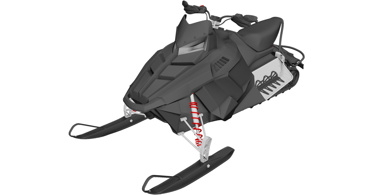 Snowmobile 3D Model - 3D CAD Browser