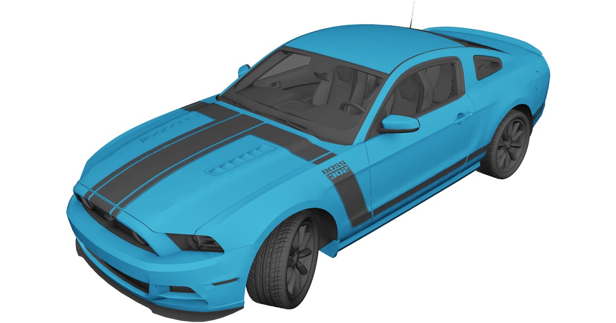 Ford Mustang Boss 302 3D Model (2013) - 3D CAD Browser