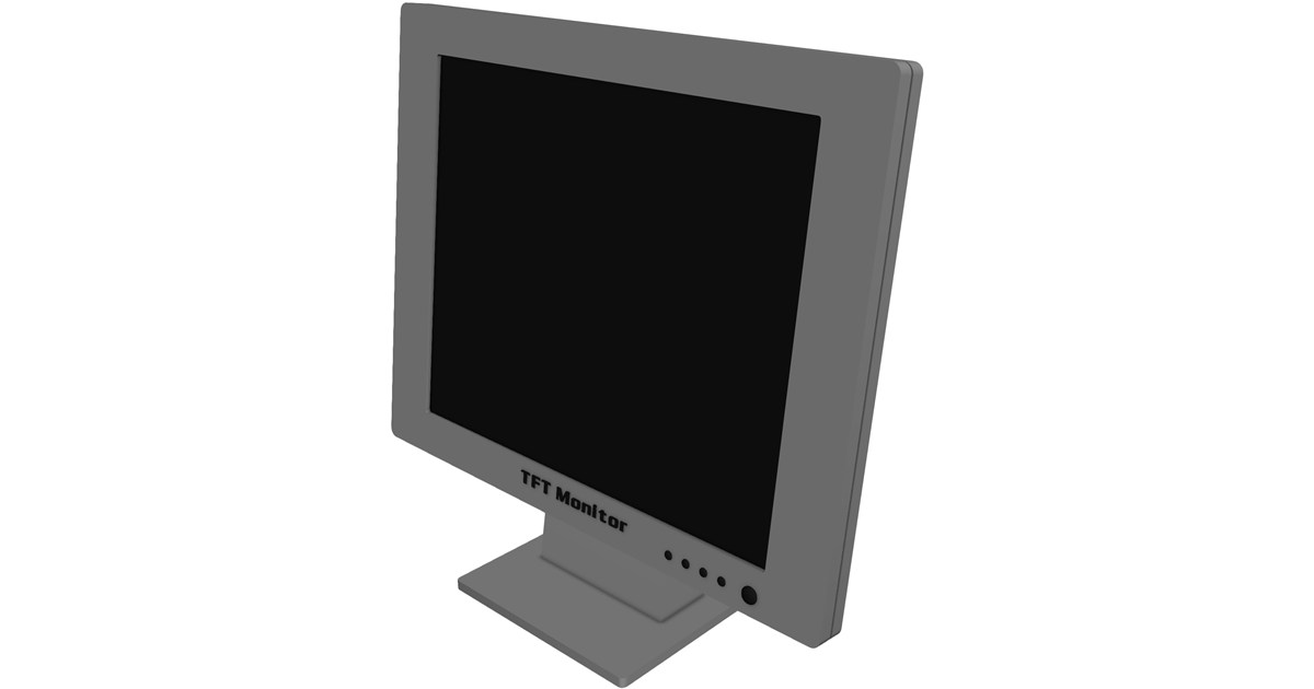 TFT Monitor Free 3D Model - 3D CAD Browser