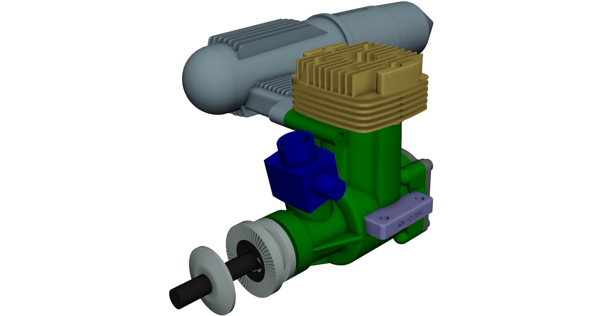 OS Nitro Engine Class 90 CAD Model - 3D CAD Browser