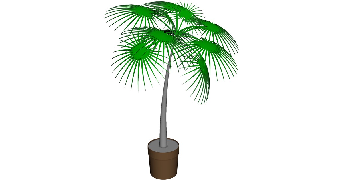 Palm Tree Plant CAD Model - 3D CAD Browser