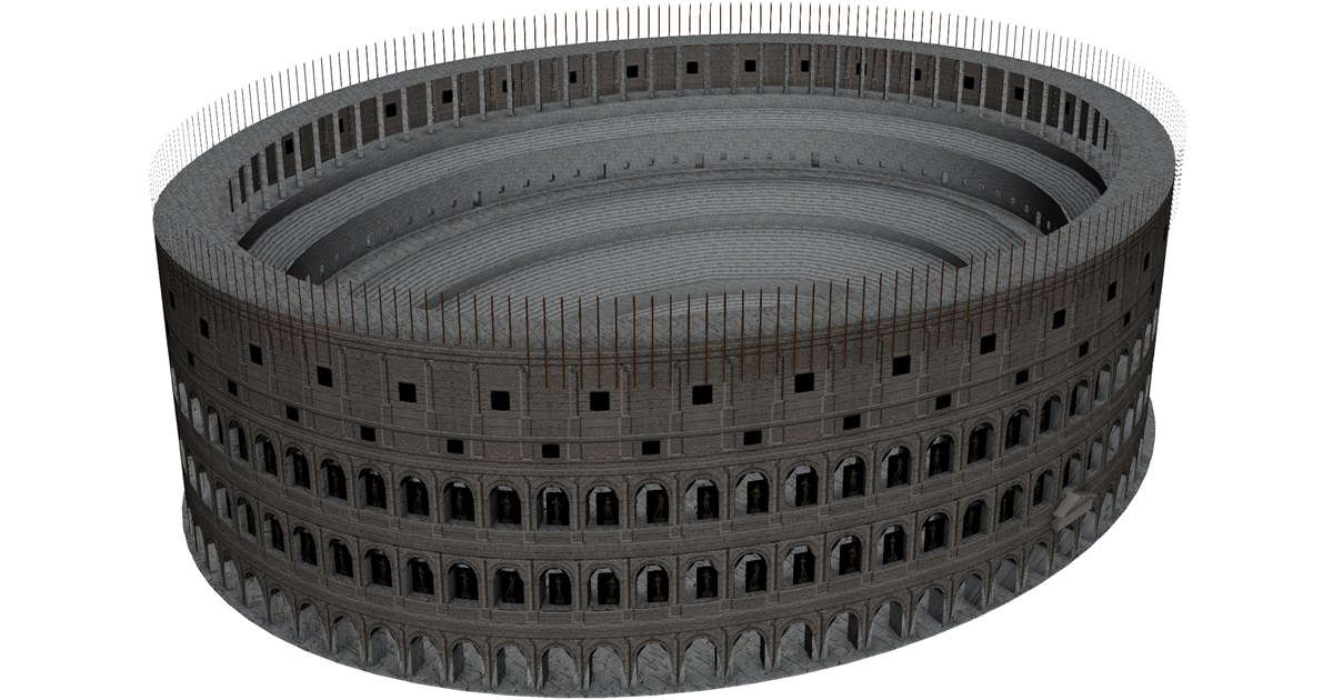 Roman Coliseum Low Poly 3D Model - 3D CAD Browser