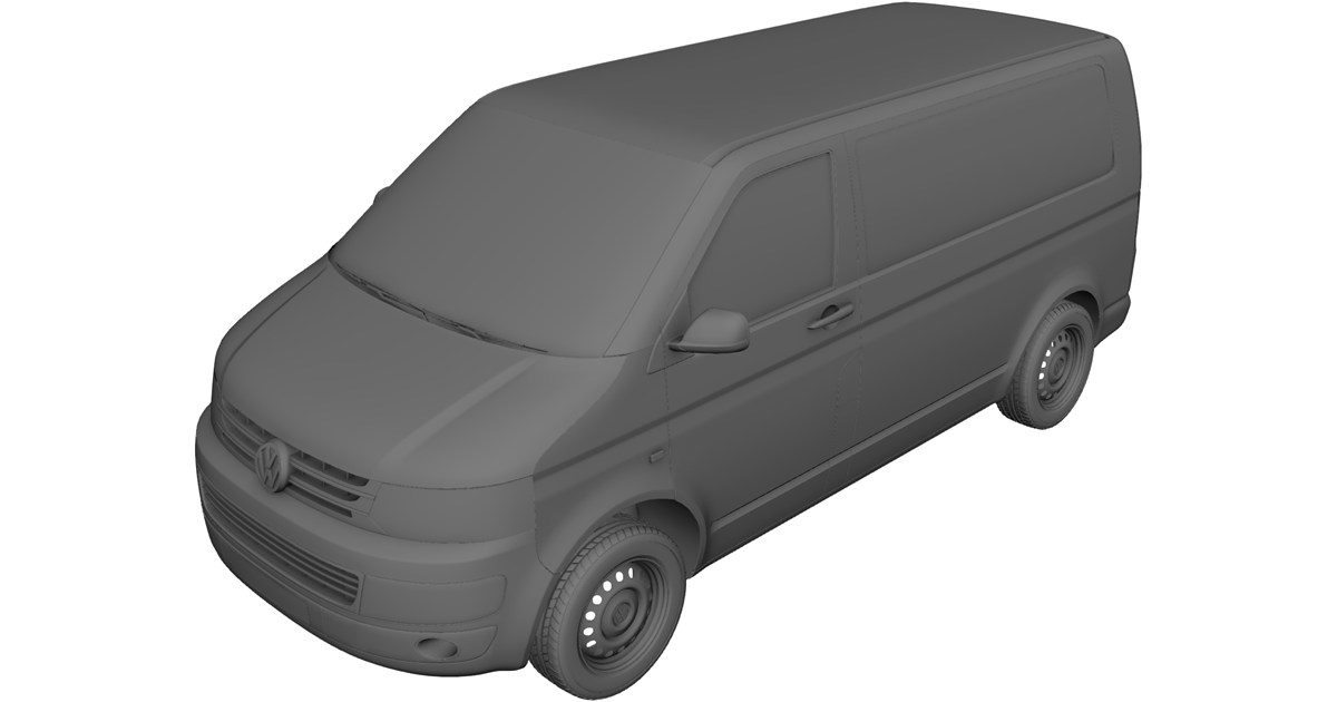Volkswagen Transporter T5 3D Model (2012) - 3D CAD Browser