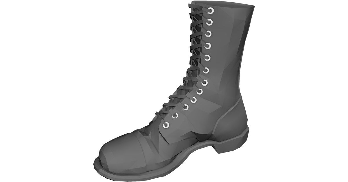 Boot Combat 3D Model - 3D CAD Browser