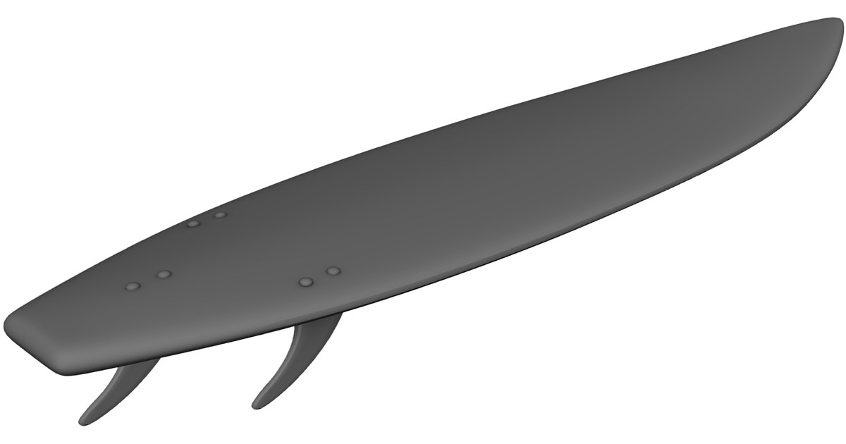 Surfboard 3D Model | 3D CAD Browser