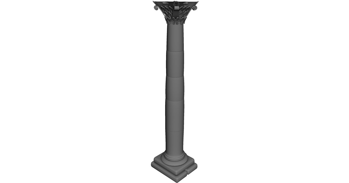 Roman Column 3D Model - 3D CAD Browser