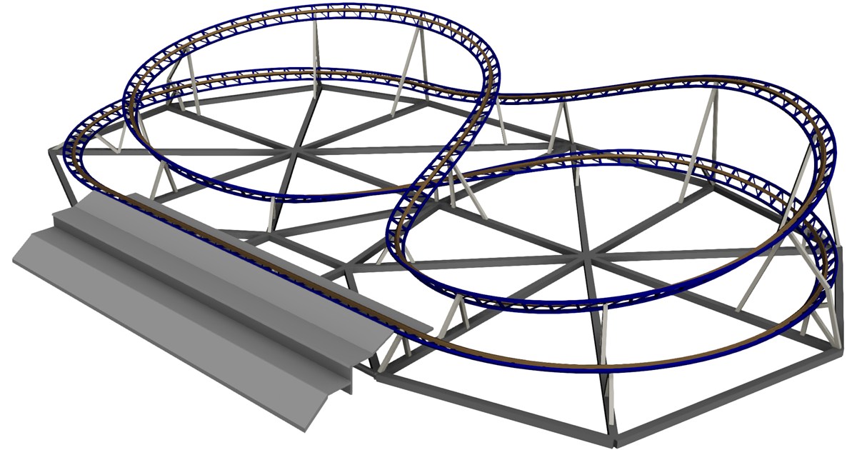 Roller Coaster 3D Model - 3D CAD Browser