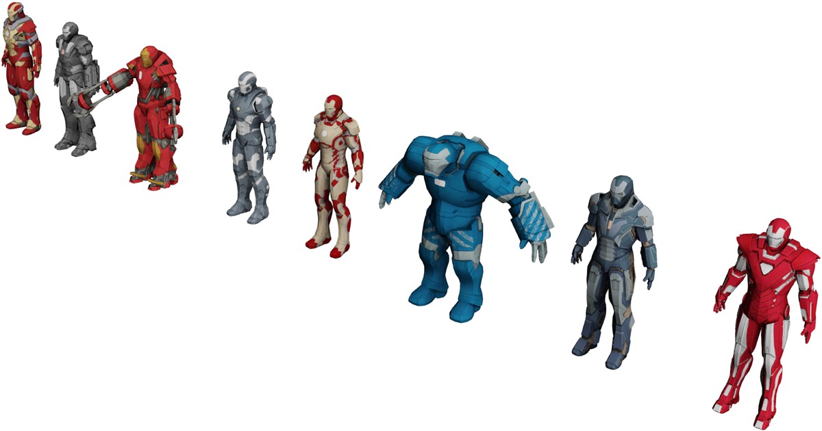 Iron Man Collection 3D Model - 3D CAD Browser