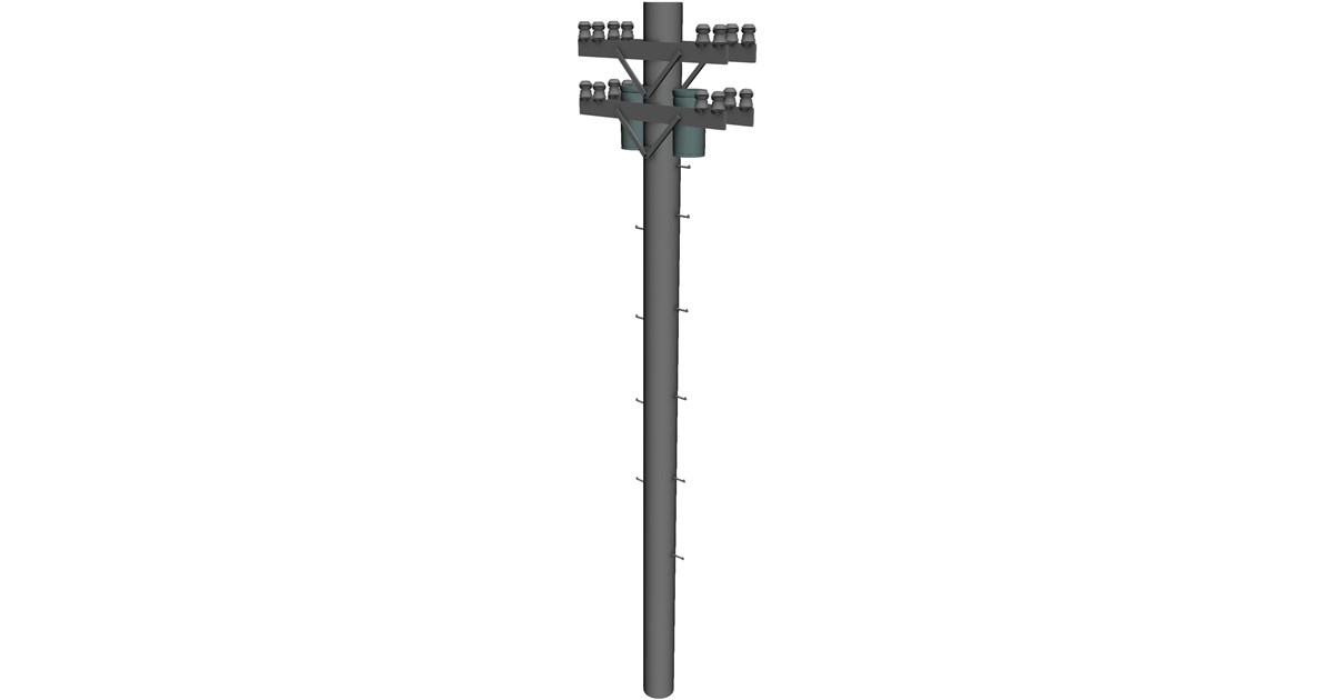 Electric Pole 3D Model - 3D CAD Browser