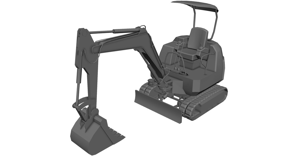 Komatsu Mini Excavator 3D Model - 3D CAD Browser