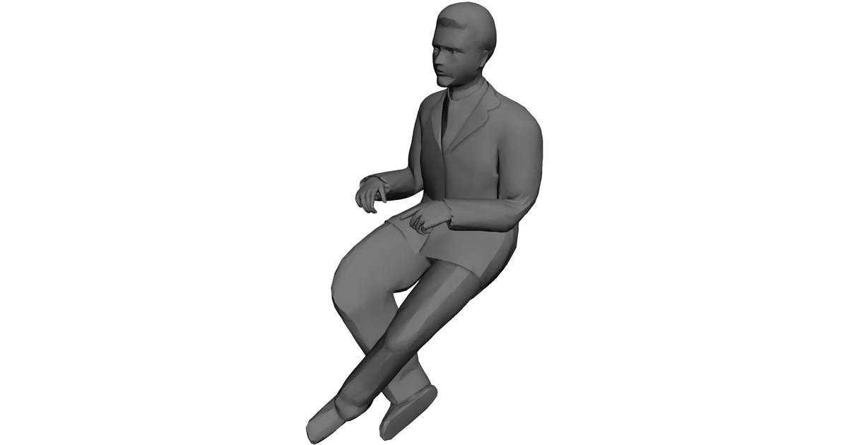 Man Sitting 3D Model - 3D CAD Browser