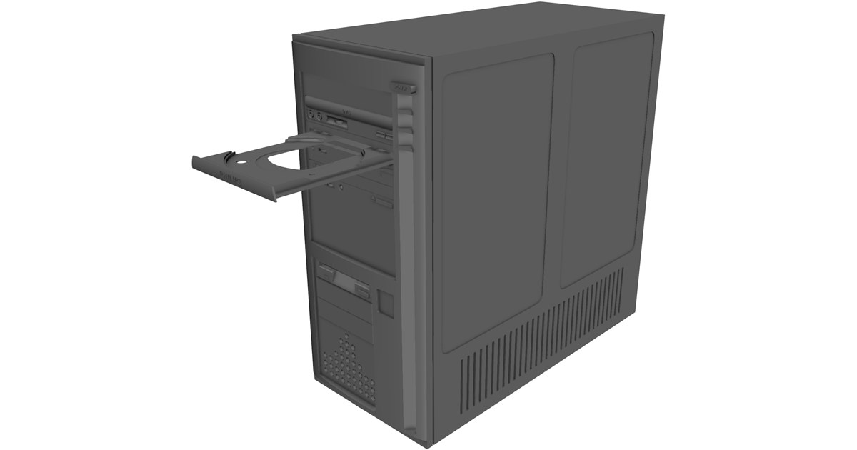 Computer Mini-Tower Case 3D Model - 3D CAD Browser