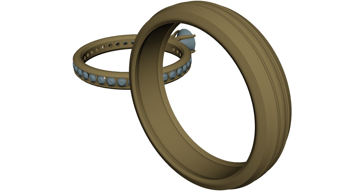Wedding Rings 3D Model - 3D CAD Browser