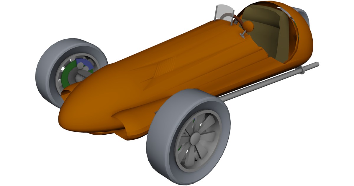 Car 3 Wheeler Free 3D Model - 3D CAD Browser