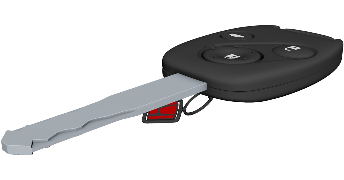 Honda Key with Chain 3D Model - 3D CAD Browser