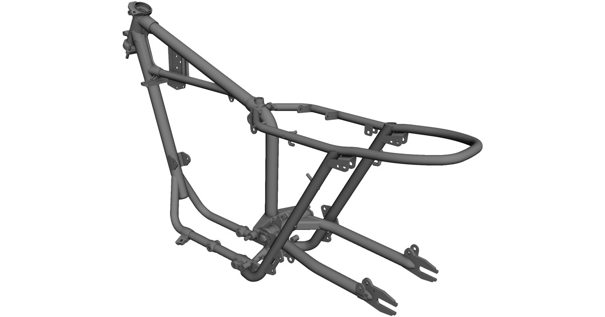 Motorbike Frame CAD Model - 3D CAD Browser