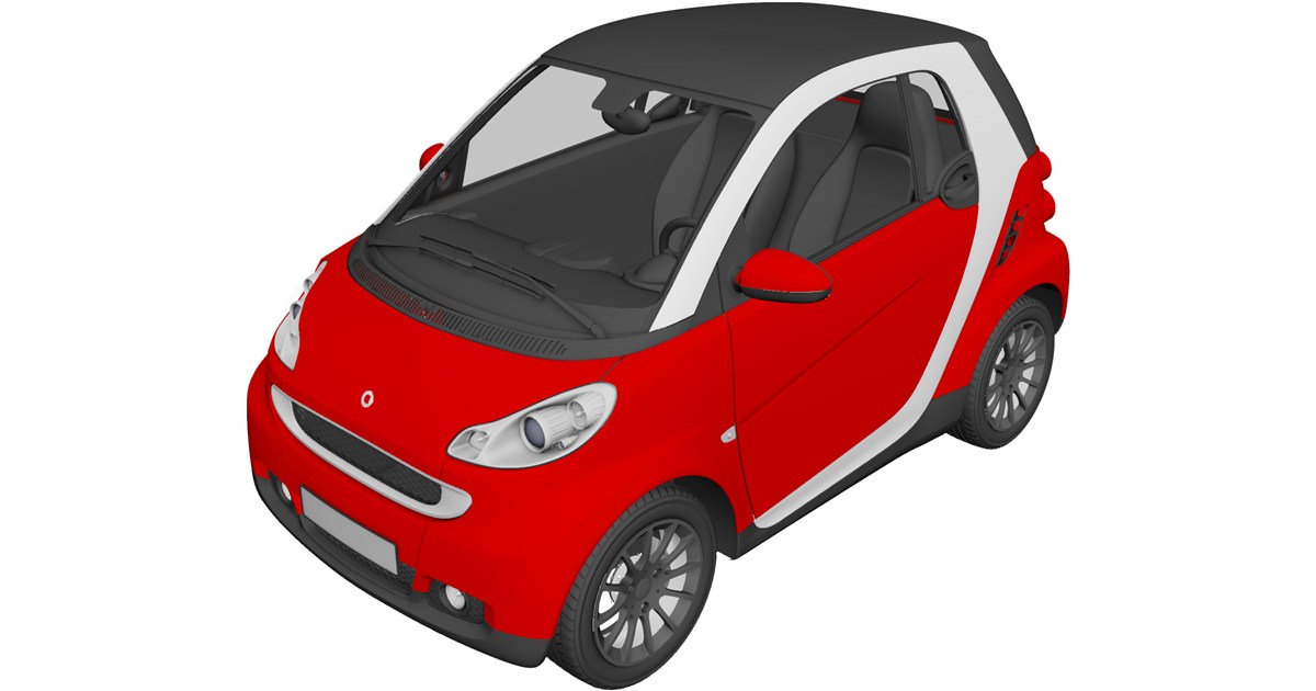 Smart ForTwo 3D Model (2011) | 3D CAD Browser