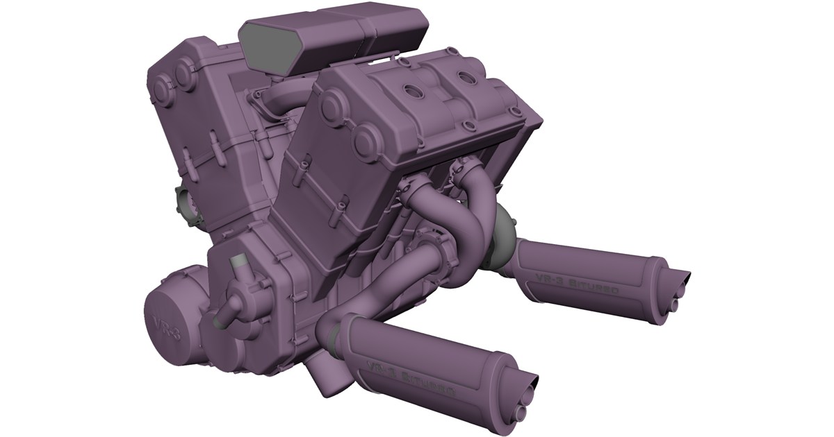 V4 Twin Turbo Engine CAD Model - 3D CAD Browser