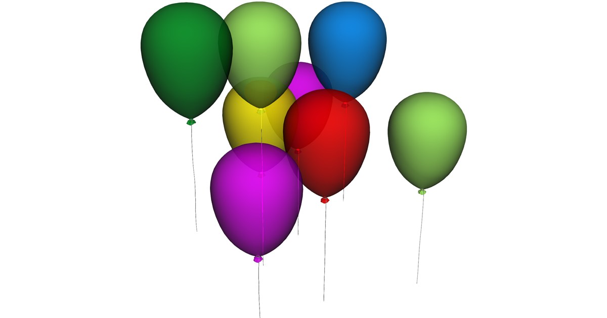 Balloons 3D Model - 3D CAD Browser